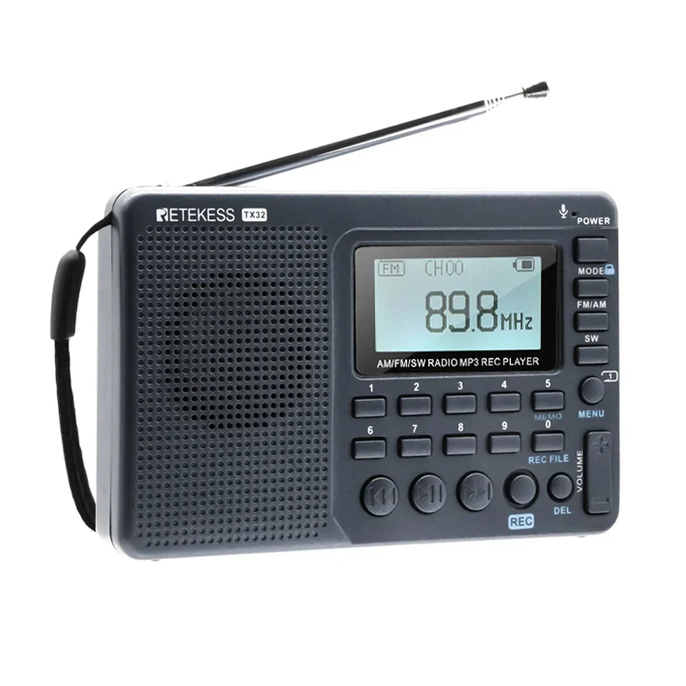 Portable Radio | Multiband USB Versatile Compact Lightweight Durable ...