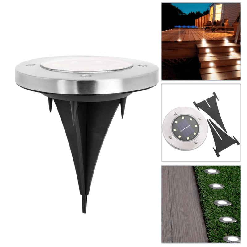 Solar Ground Spot | Compact | Wireless | Automatic | Atmospheric | LED ...
